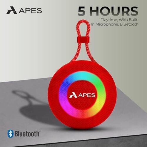 "APES Beat Speaker – 5H Playtime, RGB LEDs, Portable"
